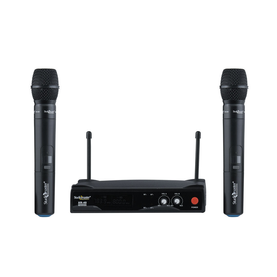 Studiomaster XR 40 HH Dual Hand Wireless Microphone – The Sound Factor
